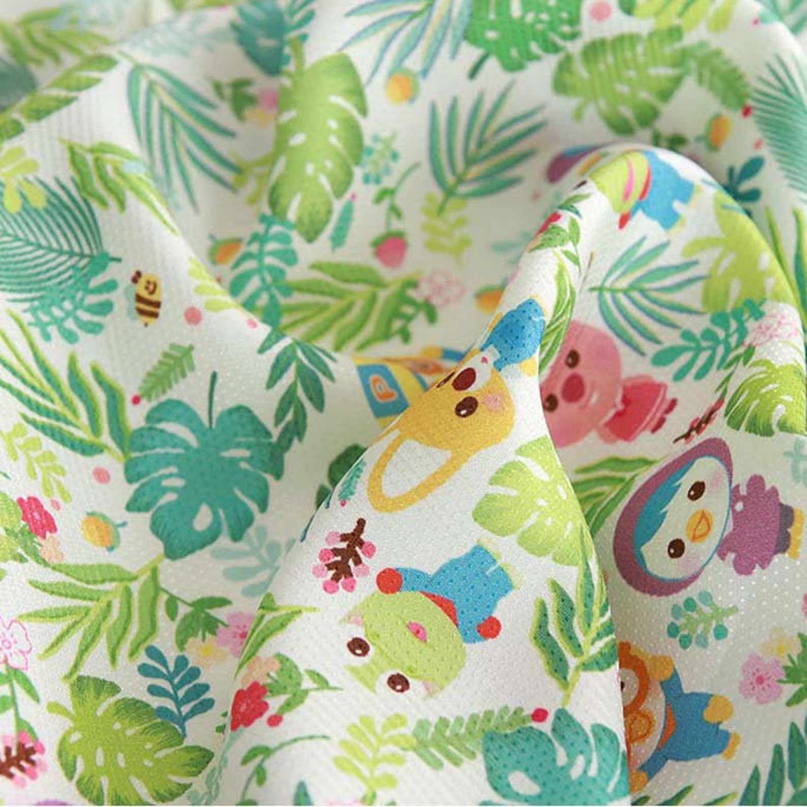 Rayon Fabric Character Fabric by the Yard 59" Wide SG Pororo ...
