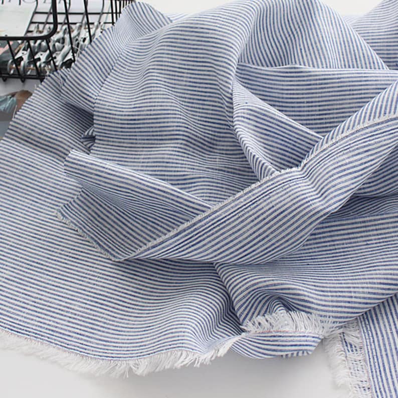 Linen Fabric Stripe Fabric by the Yard 60 Wide Cozy 2mm - Etsy