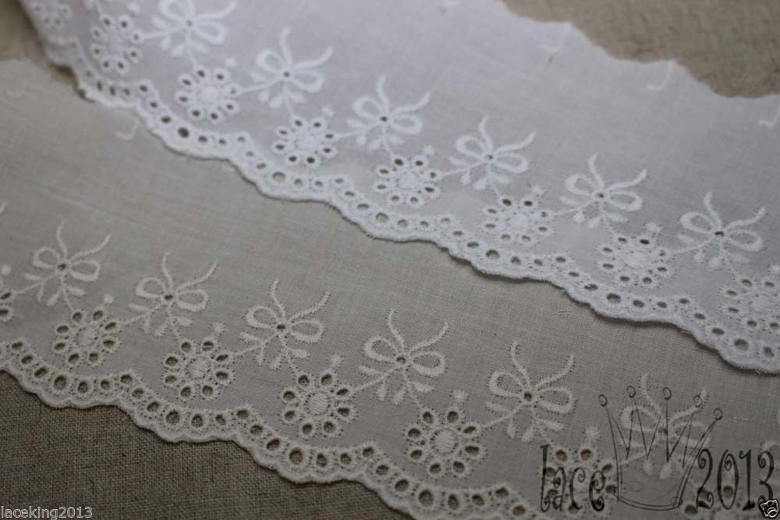 10free4yds Broderie Anglaise Cotton Eyelet Lace Trim - Etsy