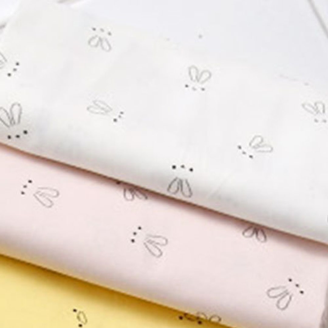Cotton Fabric Rabbit Fabric by the Yard 44" Wide SY Bebe Bany Made in ...