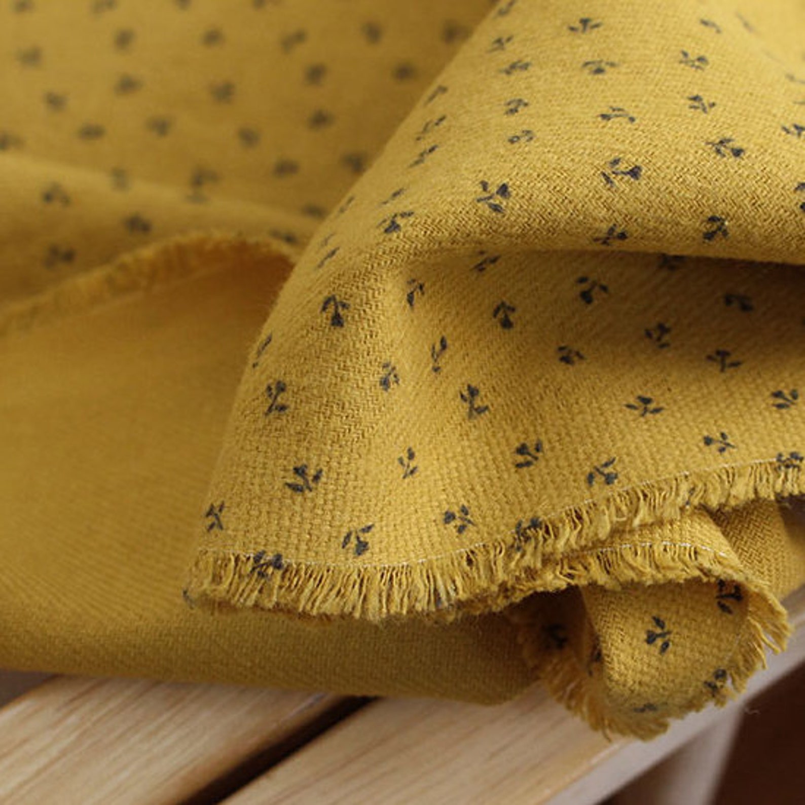 Cotton Fleece Fabric by the Yard Flower Fabric 58 Wide | Etsy