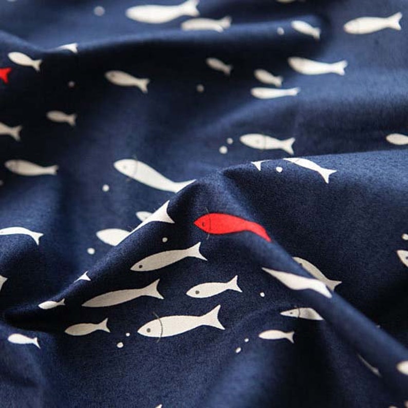 Cotton Fabric Fish Fabric by the Yard 44 Wide SG Under - Etsy