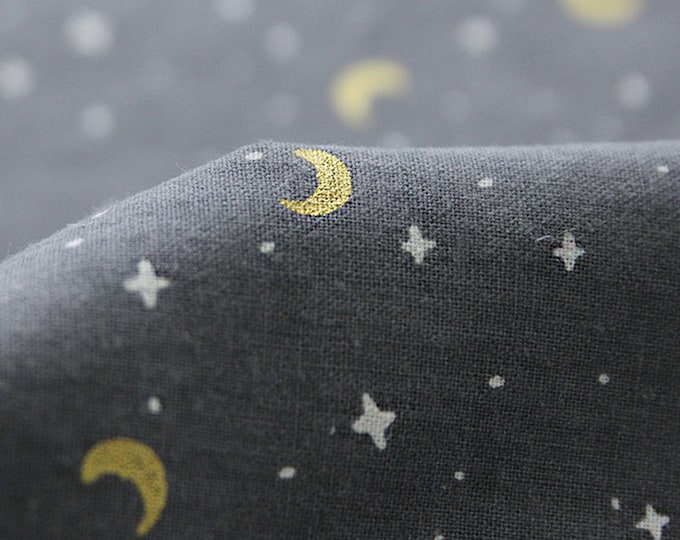 Cotton Fabric Star Moon Fabric by the Yard 44 Wide Cozy - Etsy