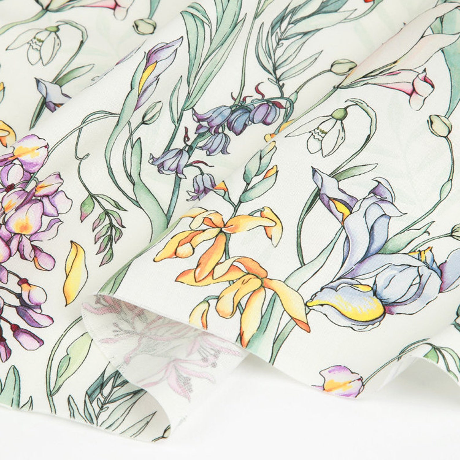 Premium Quality Cotton Fabric by the Yard Flower Fabric - Etsy