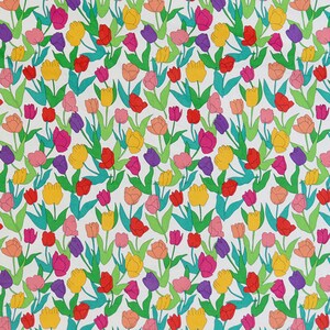 Cotton Fabric Tulip Fabric by the Yard 44" Wide Cozy Tulip Pattern - Etsy