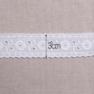 Premium Quality Broderie Anglaise Cotton Vintage Wedding Ribbon Eyelet ...