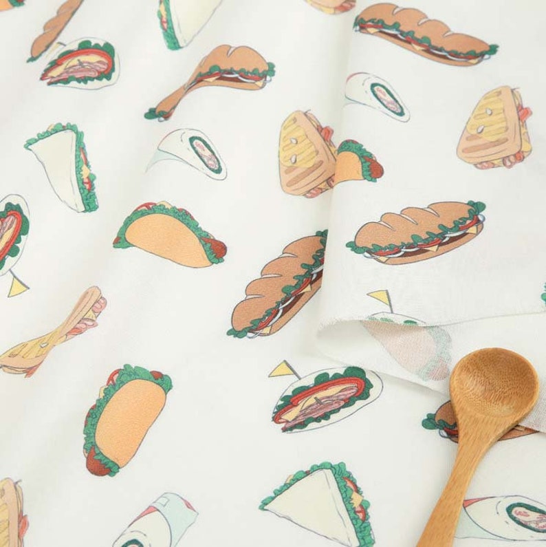 Cotton Fabric Food Fabric by the Yard 44 Wide SY | Etsy