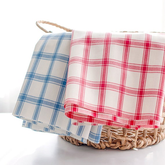 Premium Quality Laminated Cotton Fabric by the yard Check | Etsy