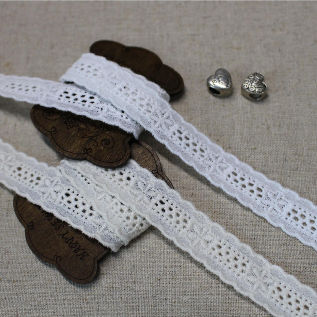 14yds Broderie Anglaise Ribbon Cotton Eyelet Lace Trim 0.6"(1.5cm ...