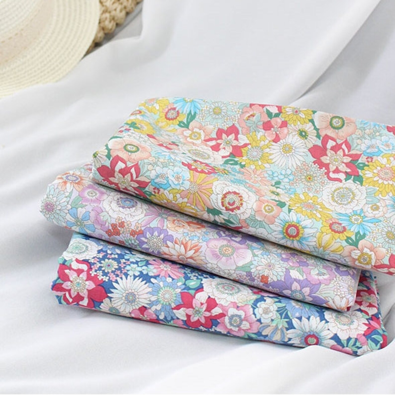 Premium Quality Cotton Asa Fabric Vintage Flower by the Yard 60" Wide ...