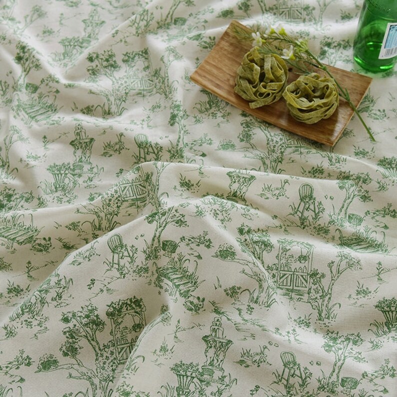 Premium Quality Cotton & Linen Mixture Fabric by the Yard - Etsy