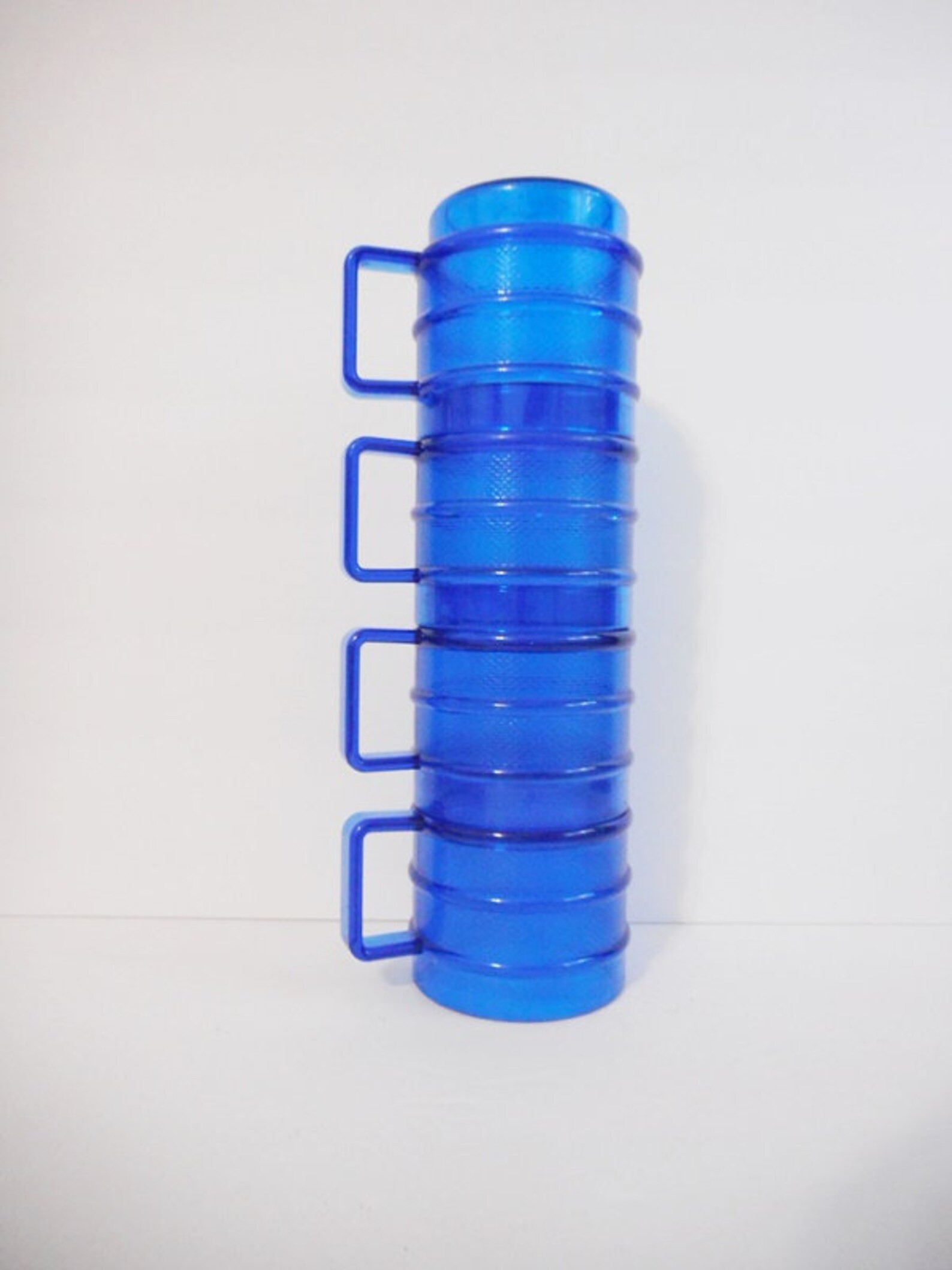 BLUE Mugs, Hard Plastic Stackable Cups, Retro Drinkware - Etsy New Zealand