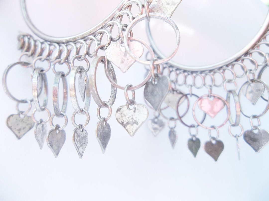 Hoops and Hearts Loopty Loop Metal Earrings - Etsy