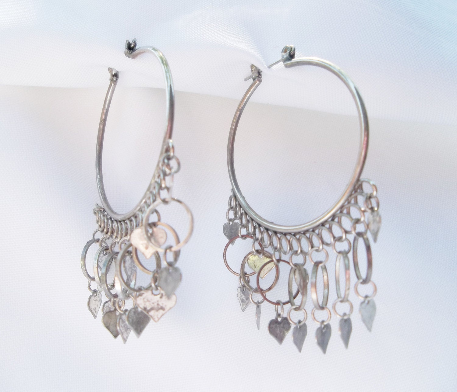 Hoops and Hearts Loopty Loop Metal Earrings - Etsy