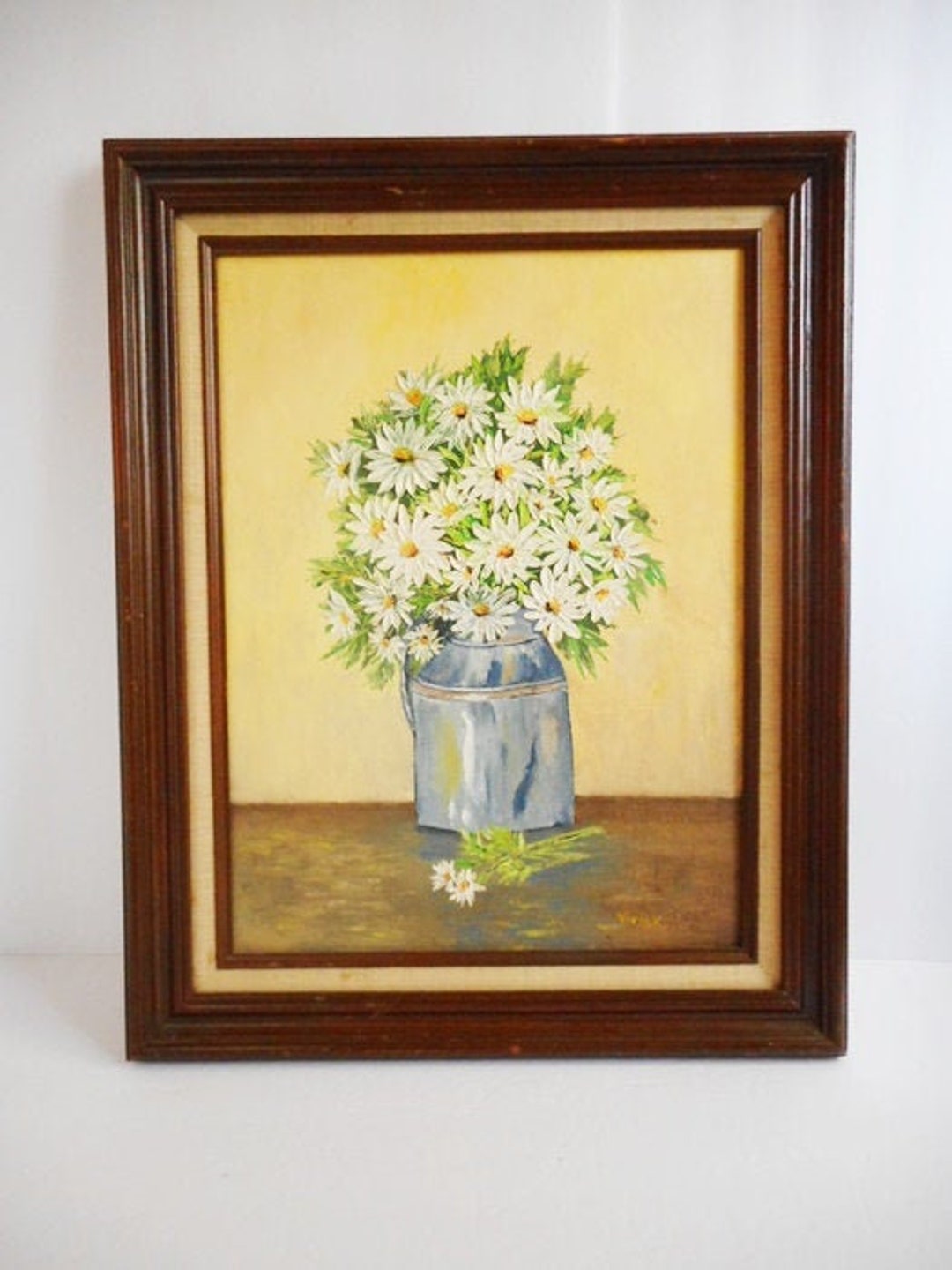 Pintura de flores de Vivian, Daisy's Wont Tell, Arte de mediados de ...
