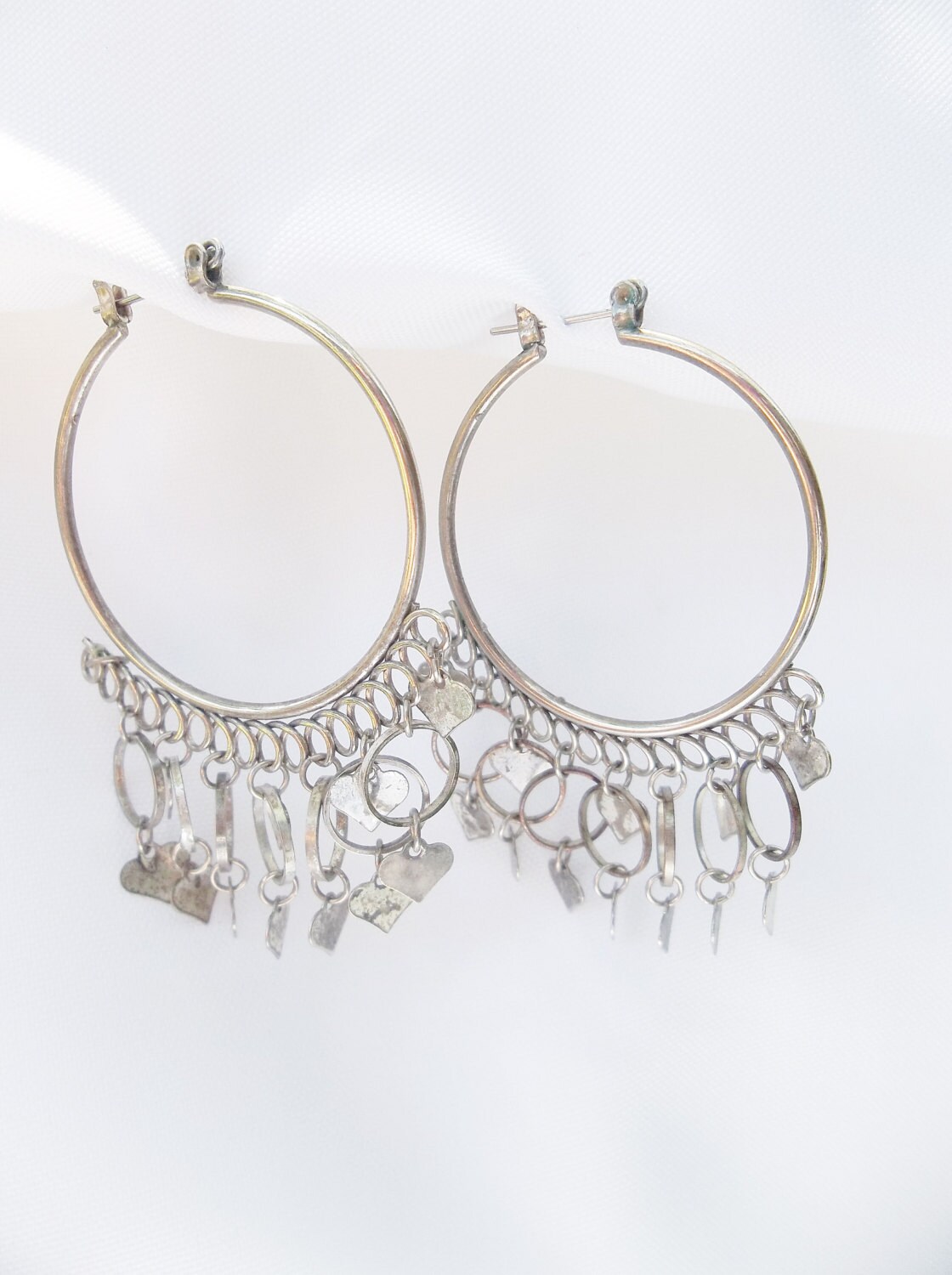 Hoops and Hearts Loopty Loop Metal Earrings - Etsy