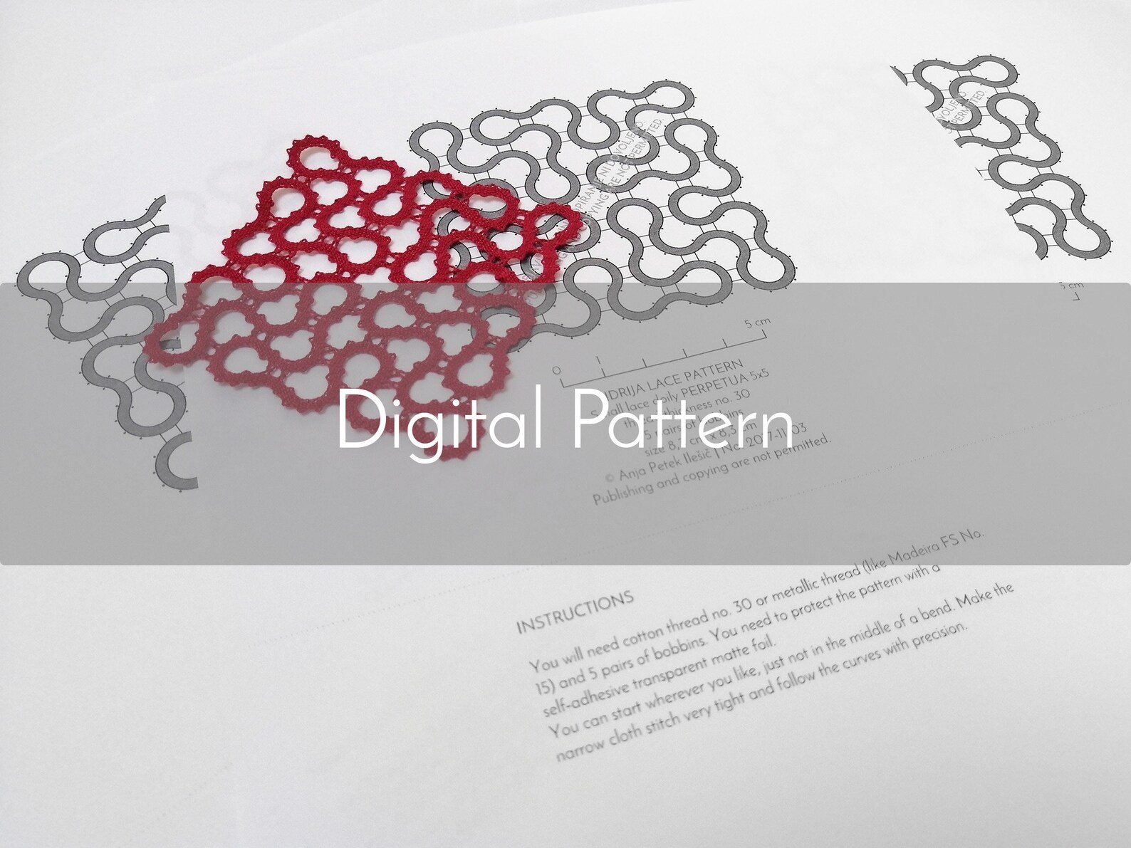 Idrija Bobbin Lace Pattern - Small Lace Doily for Decoration or for a ...