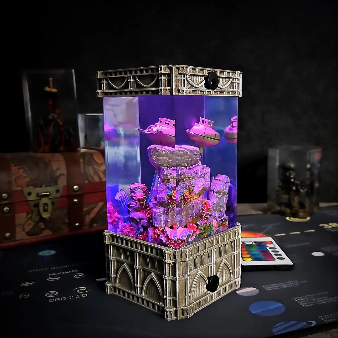 Atlantis City Undersea Ocean Custom Resin Lamp, Clock, Resin Creations ...