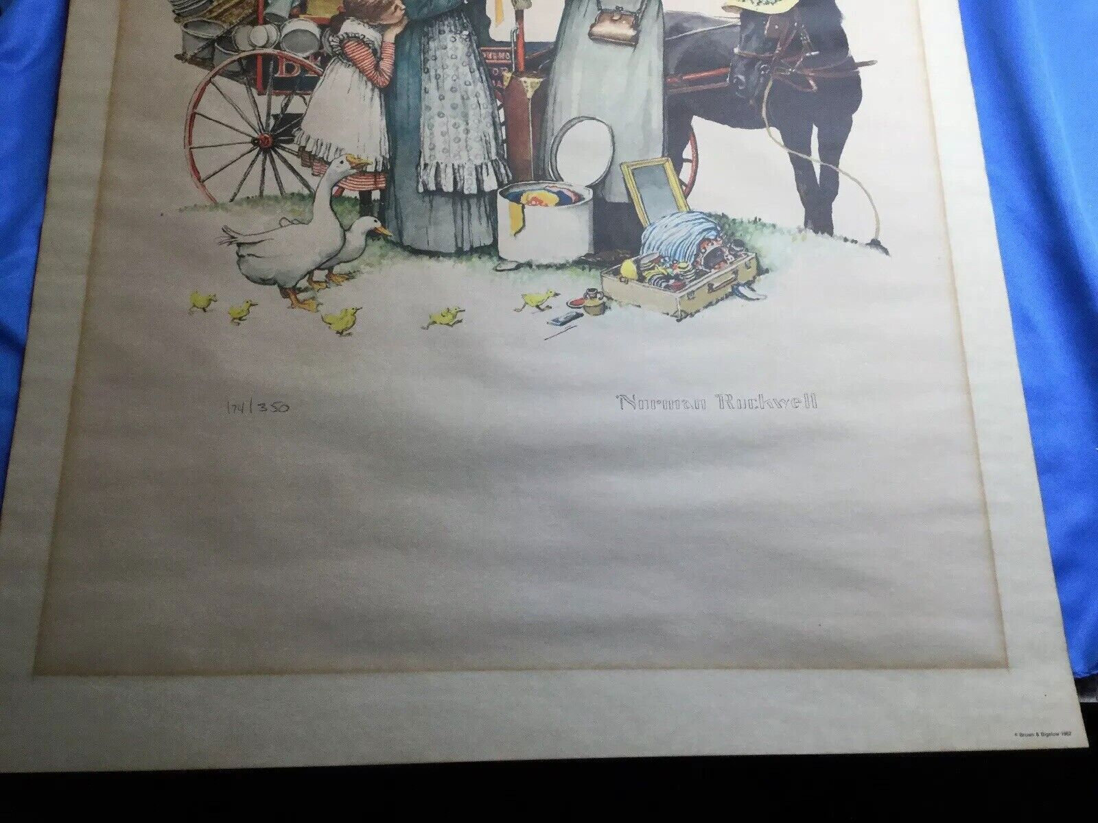 Norman Rockwell Lithograph ‘country Pedlar’ Limited Edition 1962 Brown ...
