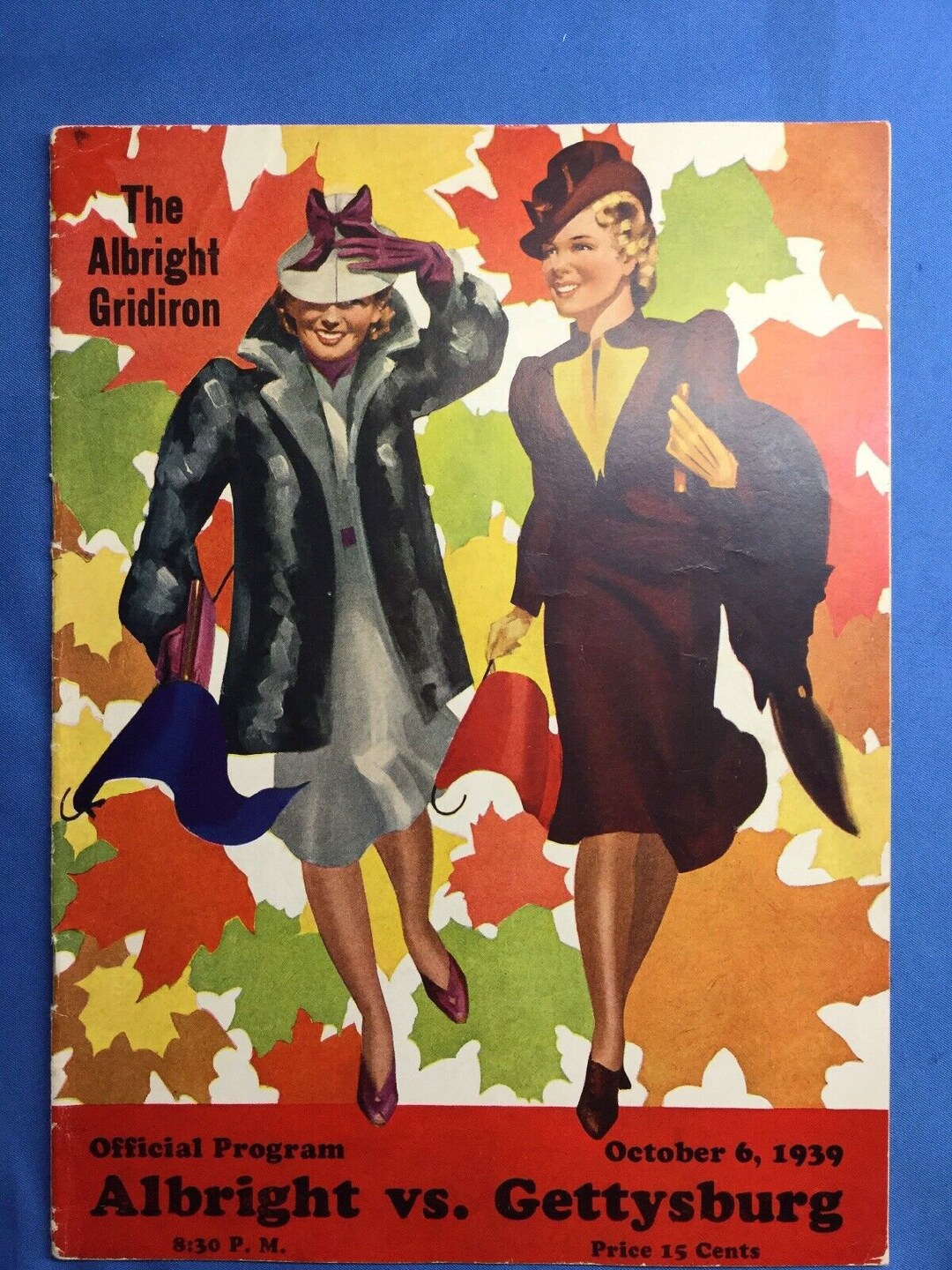 1939 Albright Vs Gettysburg College Official Football Game Program - Etsy