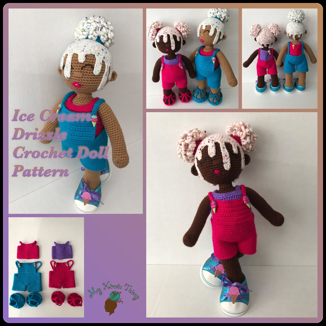 Ice Cream Drizzle Crochet Doll Pattern - Etsy
