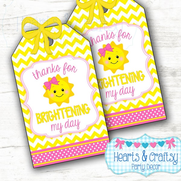 Sunshine Favor Tags - Etsy