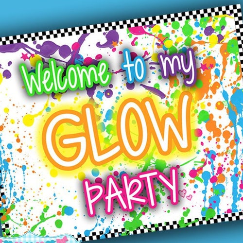 GLOW in the Dark Party Welcome Sign DIY / Glow Birthday Party - Etsy