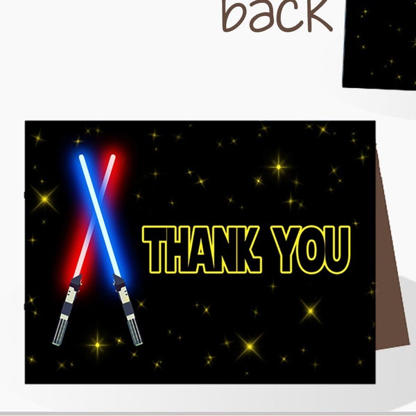 Jedi Thank You Card - Etsy