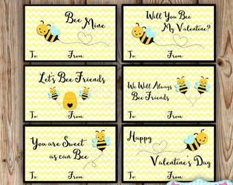 Printable Bee Valentine's Day Cards – Vintage Style (PDF) - Etsy Canada
