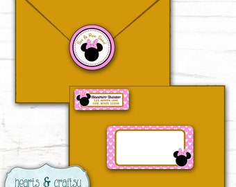 DIY Mickey Mouse Party Address Labels and Envelope Seal / | Etsy