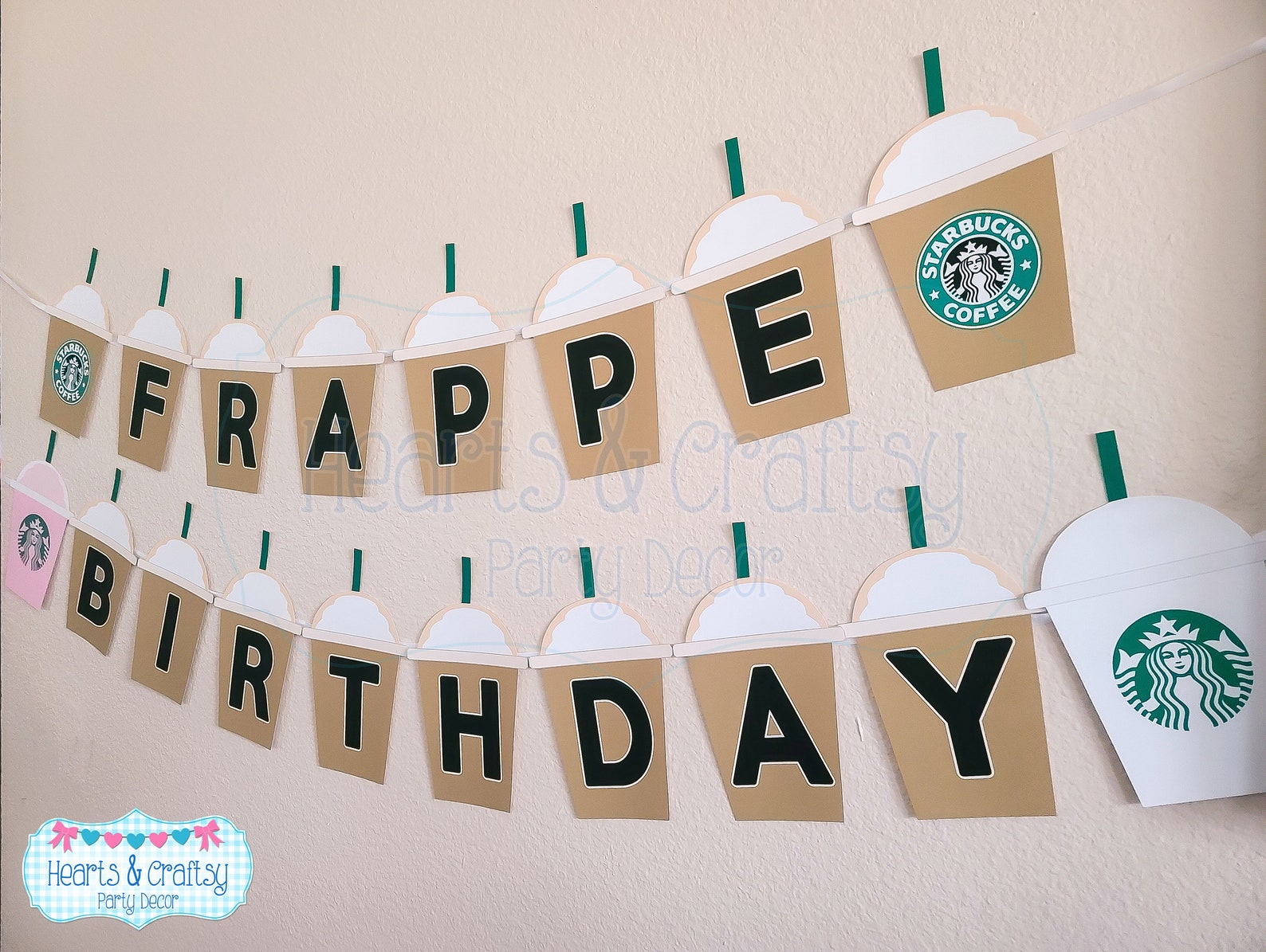 Frappe Birthday Banner INSTANT DOWNLOAD / Coffee Birthday / - Etsy
