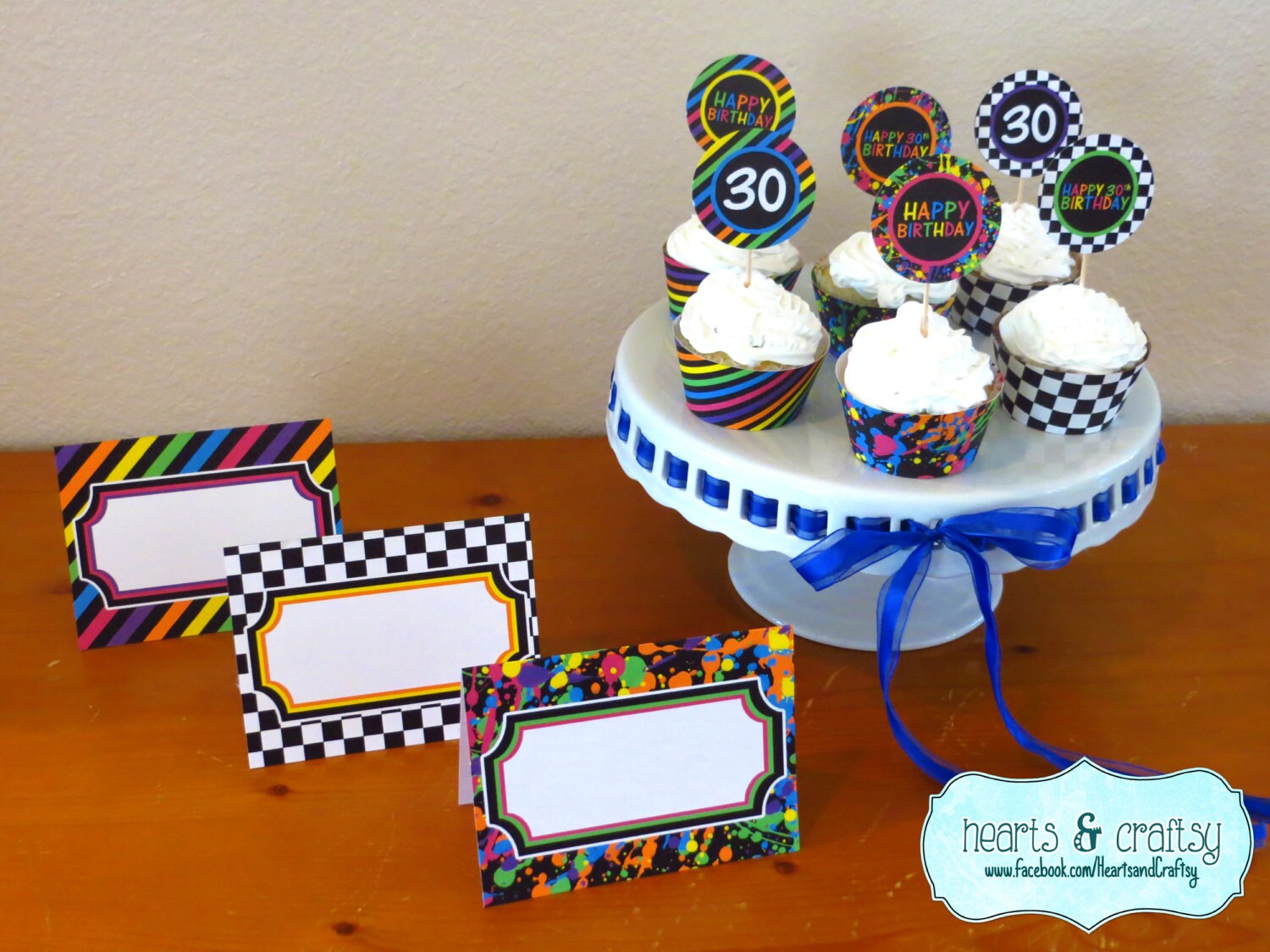 Neon 80s Party Table Tents DIY / Food Labels 80s Birthday / - Etsy