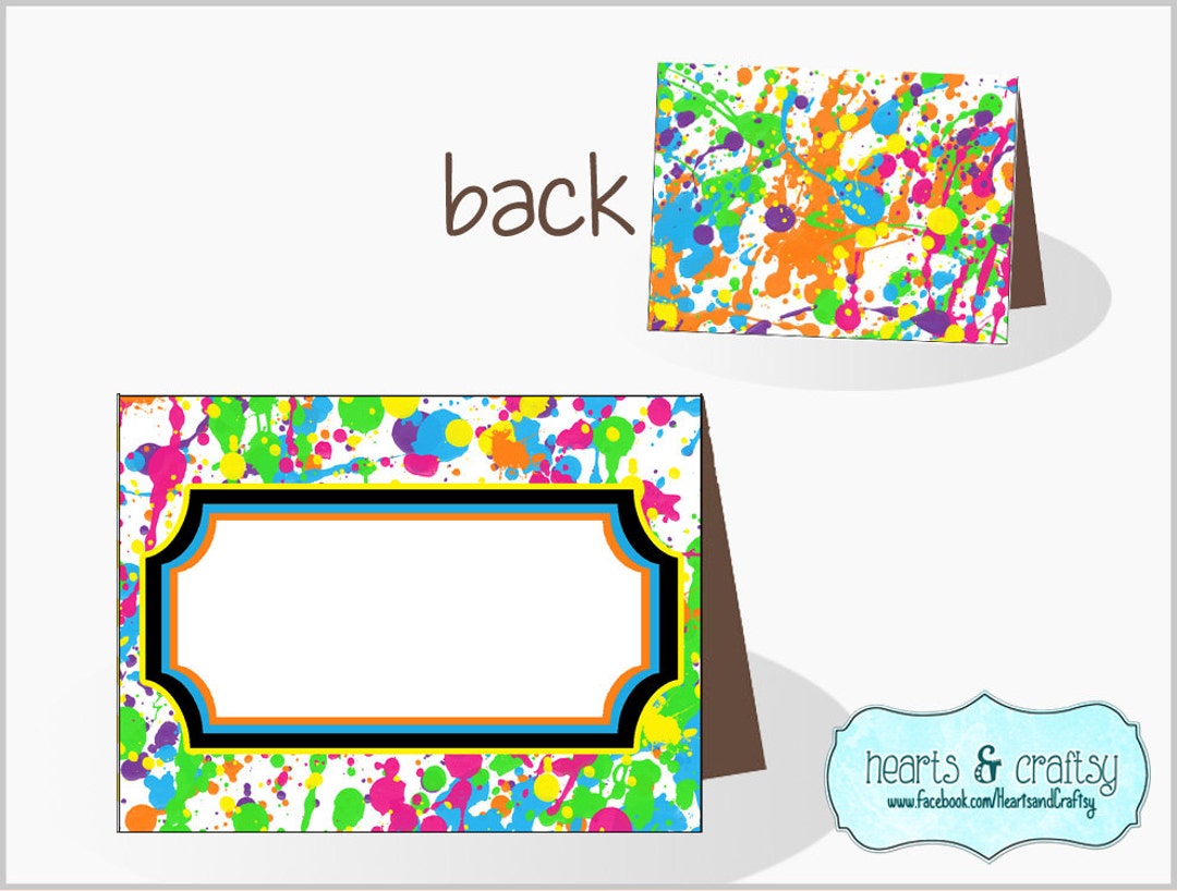 Glow Party Food Label DIY / Glow in the Dark Party Food Label / Glow ...