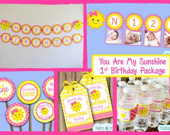 DIY You Are My Sunshine Birthday Party Package DOWNLOAD / | Etsy