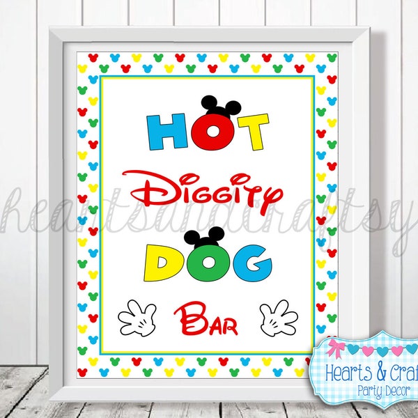 Hot Diggity Dog Bar Signs - Etsy