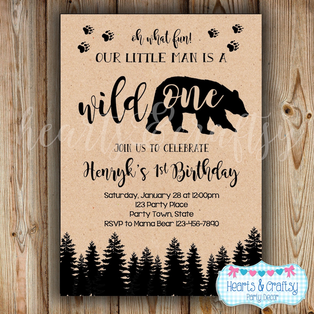 Wild One Party Invitation / Wild One Birthday Invitation / Wild One ...