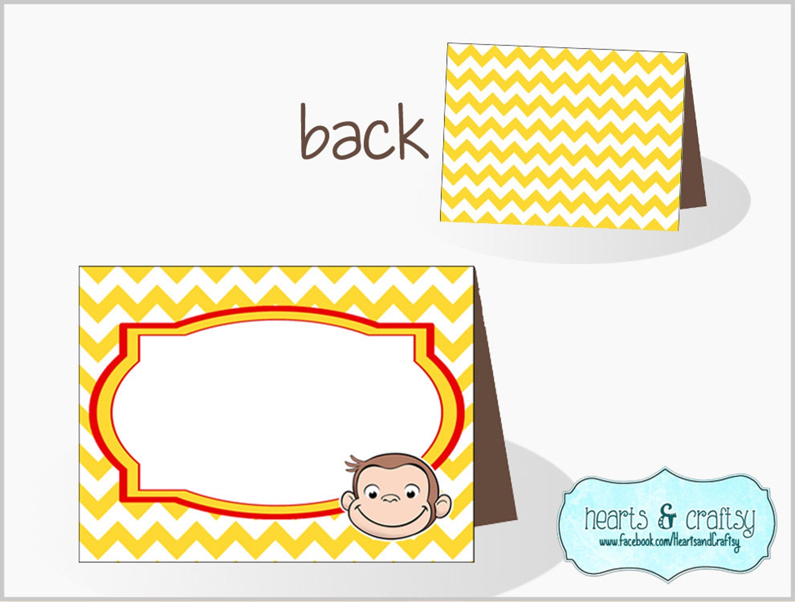 Curious George Party Table Tents DIY / Food Labels / Place - Etsy