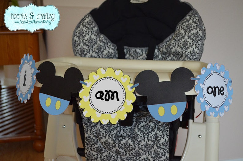 Baby Mickey Mouse Happy Birthday Banner DIY / Baby Mickey First ...