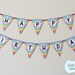 Rainbow Chevron Party Printable Happy Birthday Banner / Fiesta - FILE ...