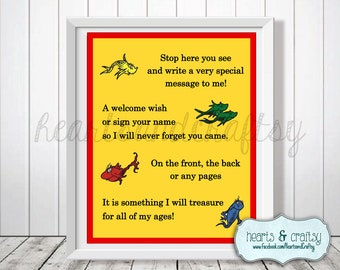 Dr seuss sign | Etsy