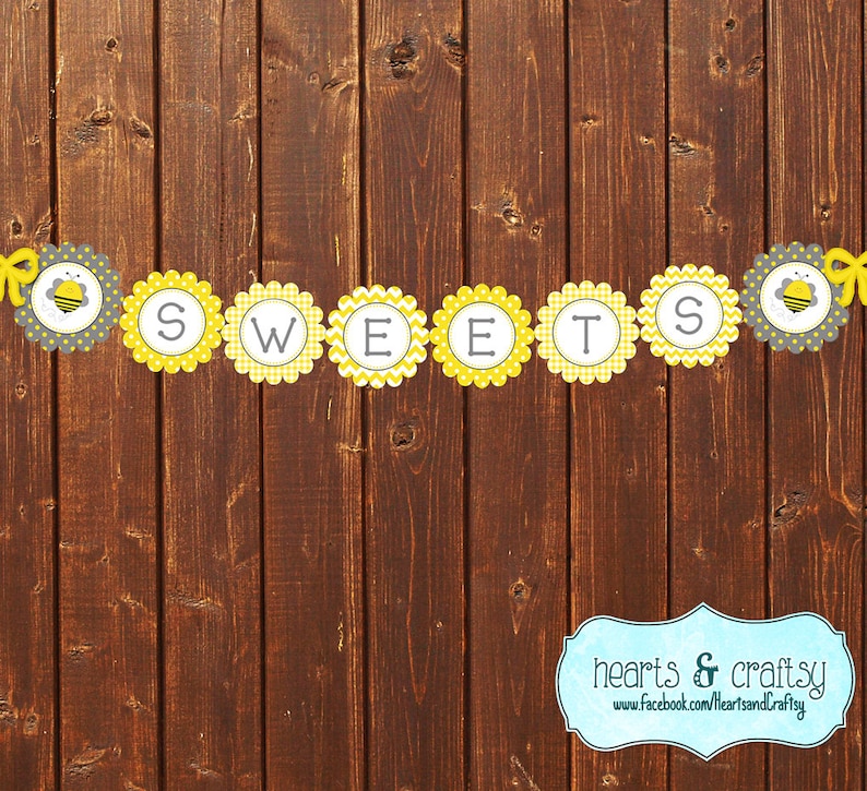 Bumblebee Sweets Banner / BEE Day FILE to PRINT Diy - Etsy