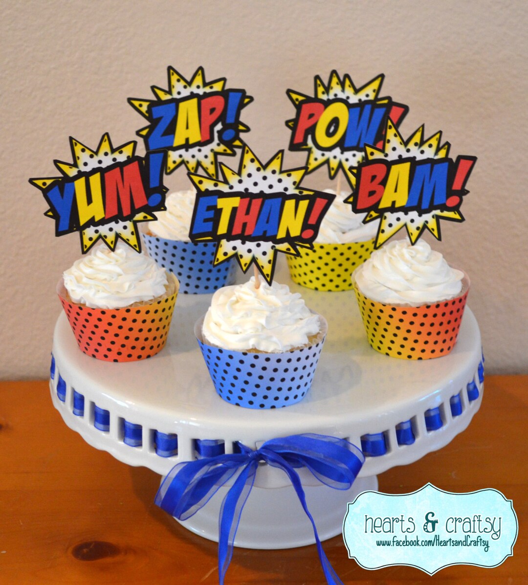 Superhero Party Cupcake Toppers and Cupcake Wrappers DIY / Super Hero ...