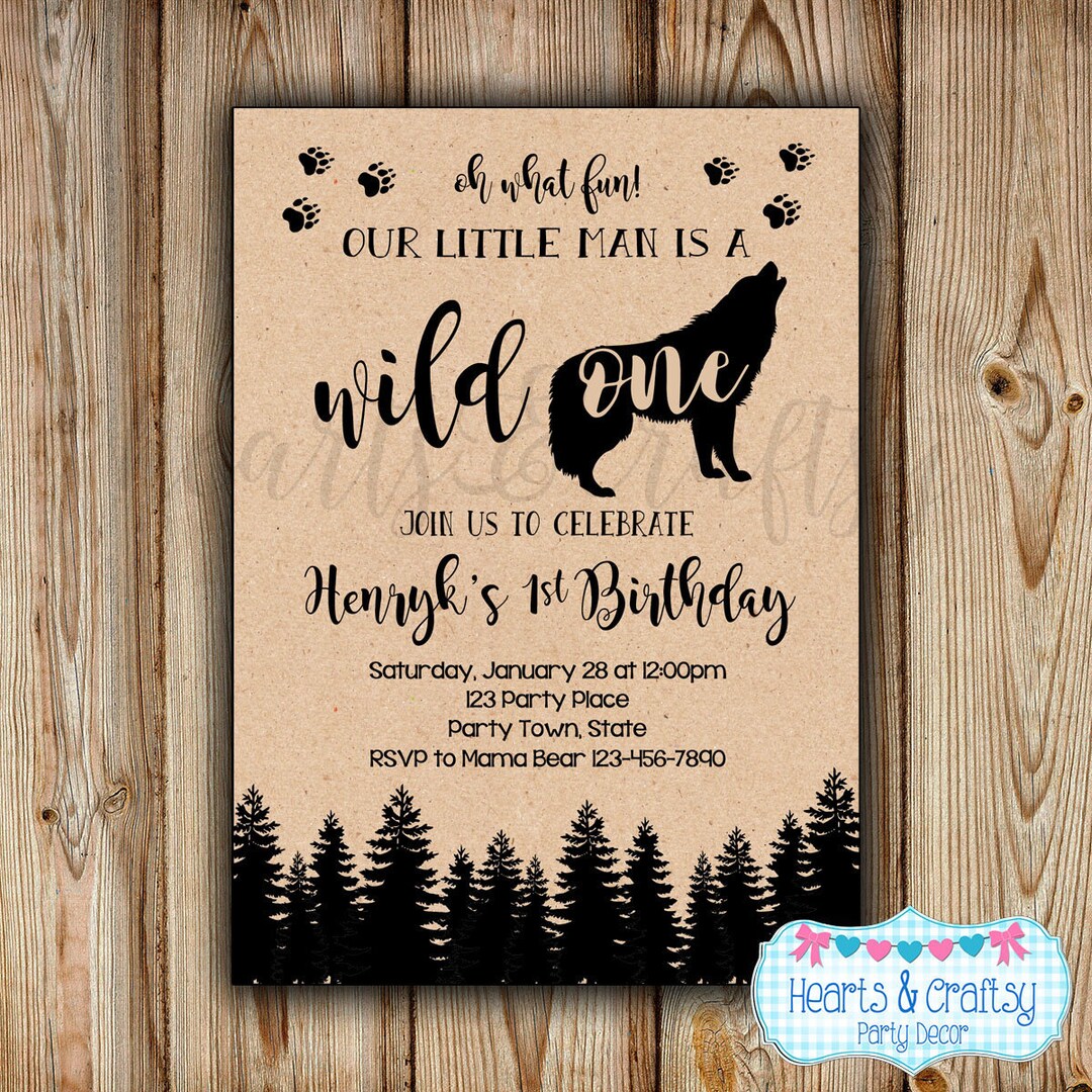Wild One Party Invitation / Wild One Birthday Invitation / Wild One ...