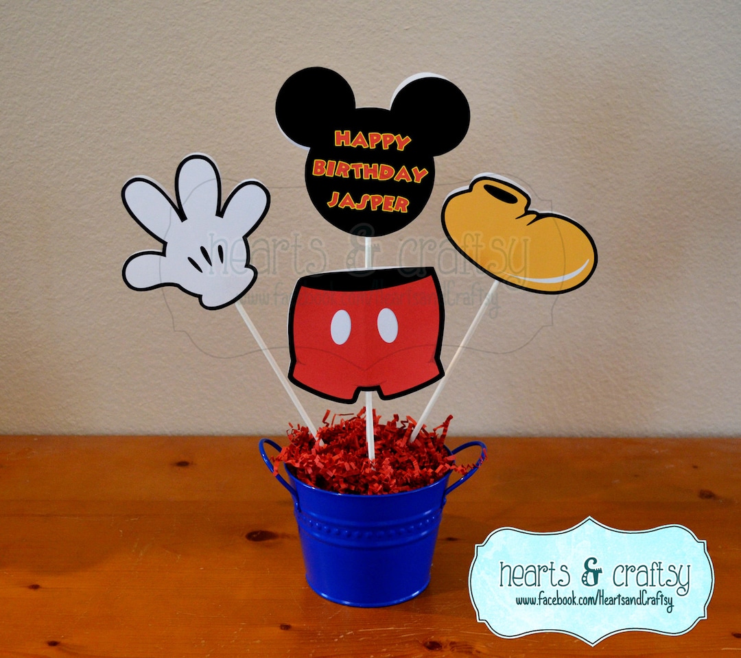 Mickey Mouse Centerpiece Cutouts Personalized DIY / Mickey Mouse Party ...