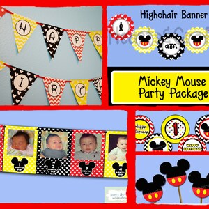 Mickey Mouse Party Favor Tags DIY / Stickers / Labels / Gift - Etsy