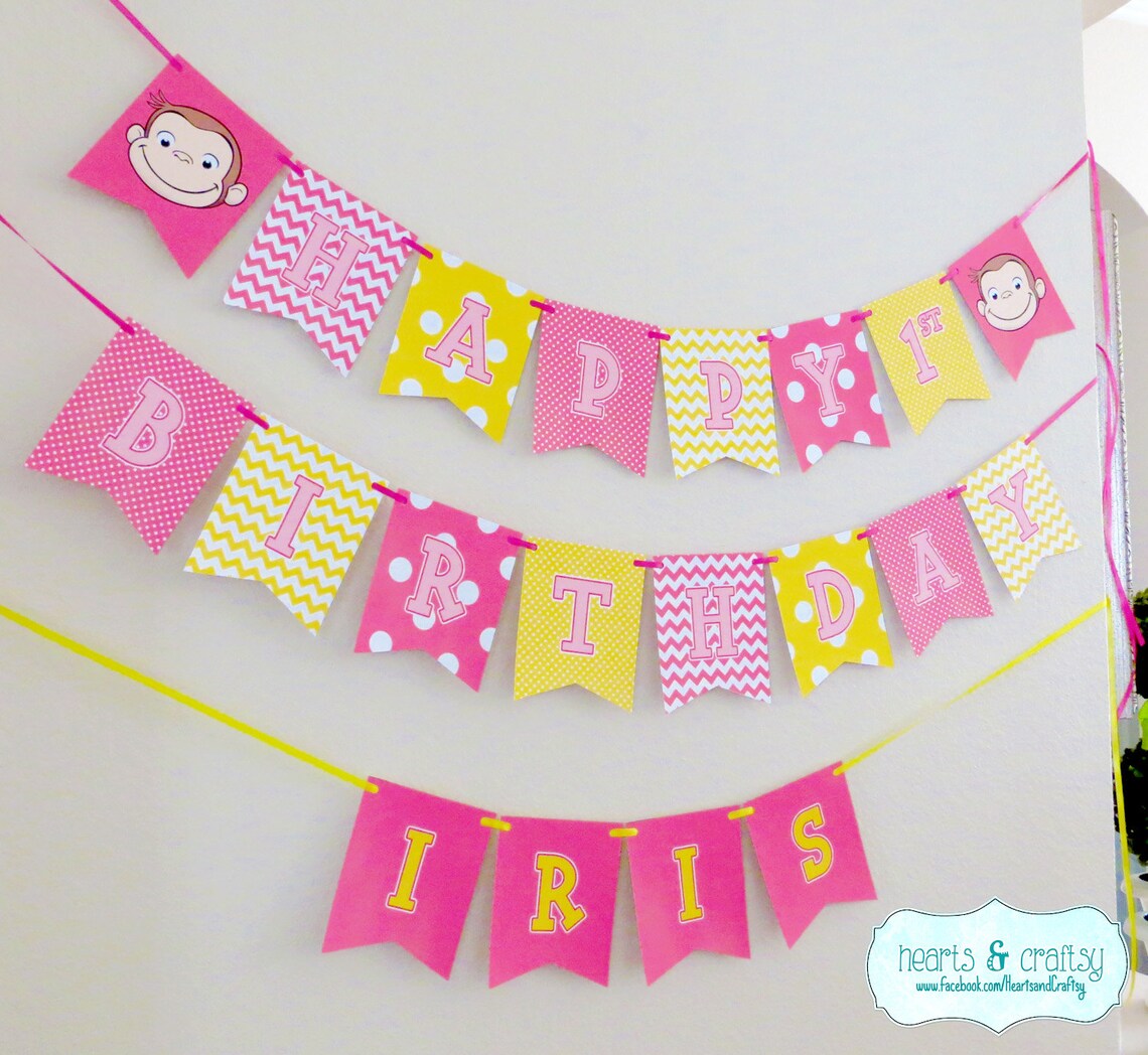 Curious George Party Table Tents DIY / Food Labels / Place | Etsy