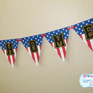 Welcome Home Banner DIY / Military / Soldier / American Flag - FILE to ...