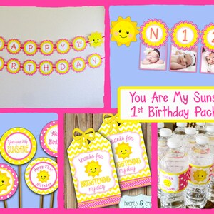 DIY You Are My Sunshine Birthday Party Package DOWNLOAD / Sunshine ...