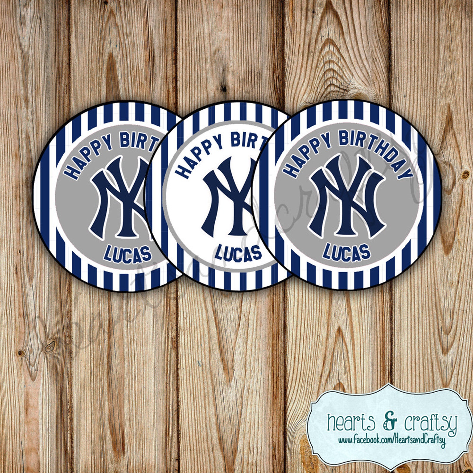 Yankees Party Favor Tags DIY / Stickers / Labels / Gift Bag | Etsy