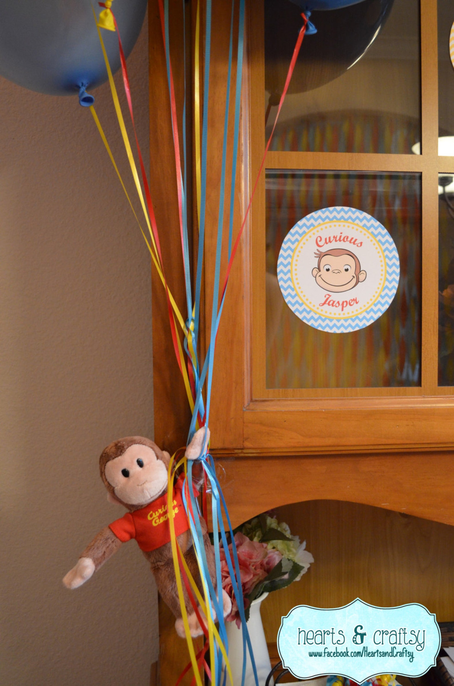 Curious George Birthday Welcome Sign DIY Swing On In | Etsy